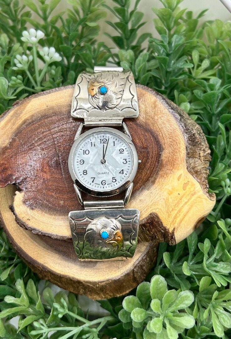 Vintage 1980's Navajo Handmade Sterling Silver Eagle Head + Turquoise ...